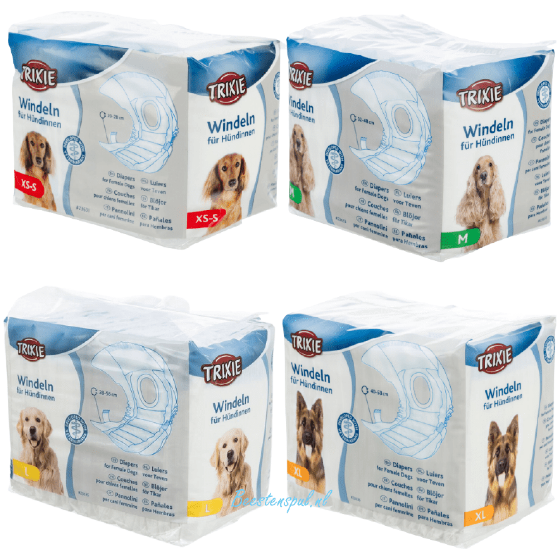 Trixie - Hondenluiers - Teef - Beestenspul dierensport en -kadoartikelen